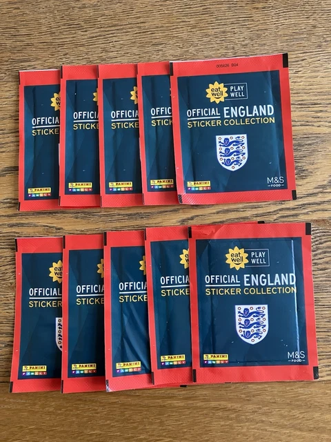 M&S PANINI 2026 Official England Sticker Collection 10 X Sealed Packs £ ...
