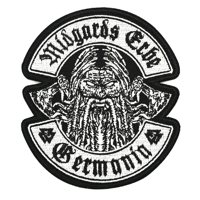 AUFNÄHER AUFBÜGLER PATCH Midgards Erbe Germania Wikinger Walhalla MC ...