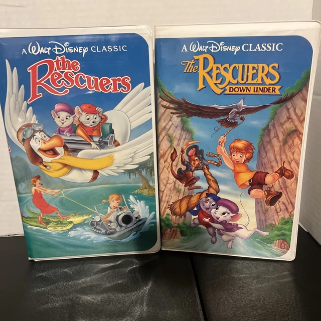 THE RESCUERS 1 and 2 Down Under (VHS, 1992) Black Diamond Classic ...
