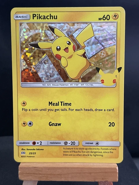 POKEMON CARD PIKACHU 25/25 25th Anniversary Mcdonalds 2021 RARE! Non ...