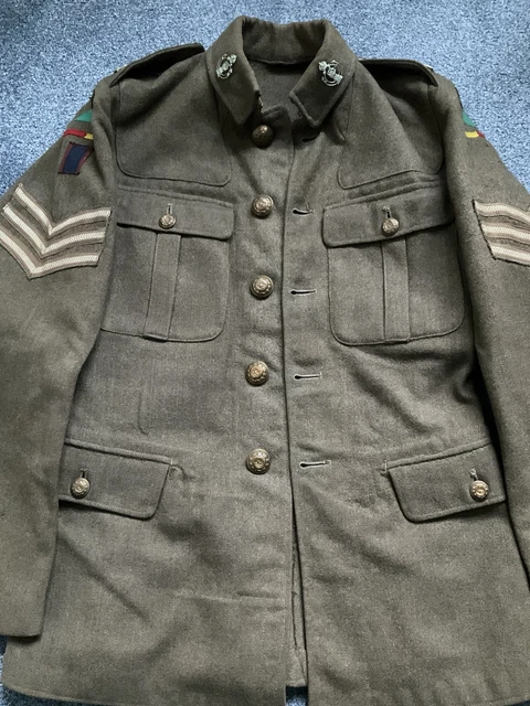 WW2 BRITISH ARMY 1922 Pattern SD Uniform Kings Tunic Battledress Jacket ...