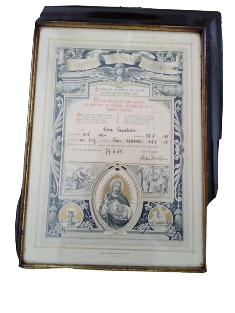 ALTE URKUNDE - Evangelischer Confirmations Schein, Plön 1903 Original ...