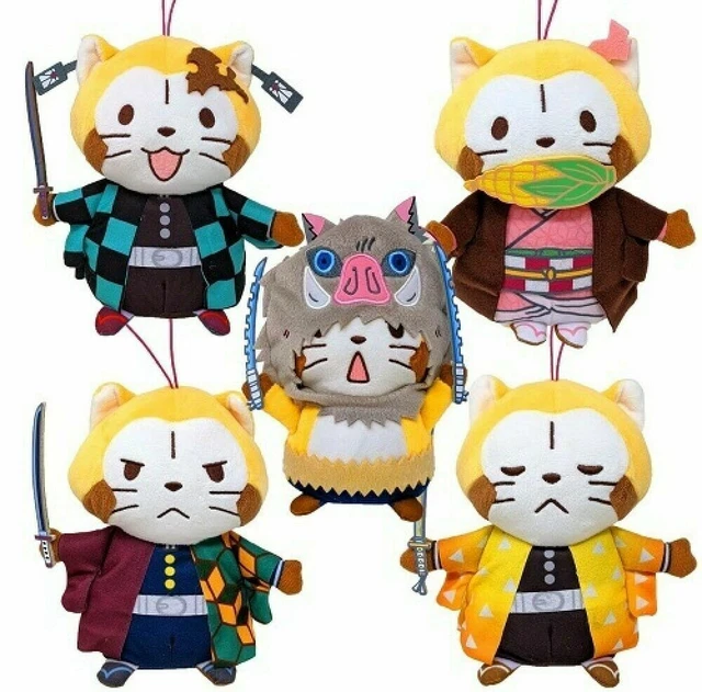 RARE DEMON SLAYER Rascal The 'Raccoon' Poupée Peluche 5PCS Exclusivité ...