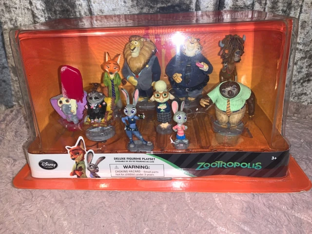 DISNEY STORE DELUXE Zootropolis Zootopia 10x Figure Play Set Brand New ...