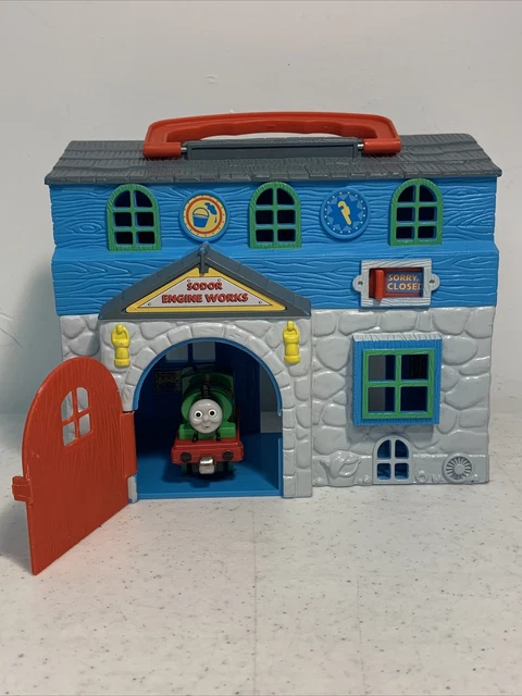THOMAS & FRIENDS Sodor Engine Works & Wash Take 'n Play Building Set ...