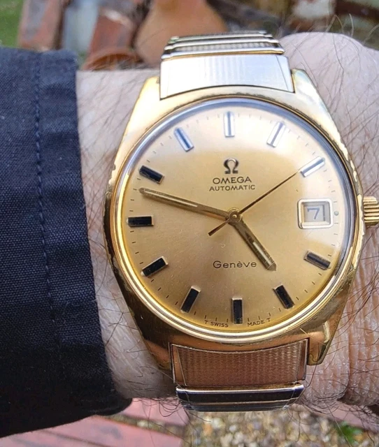 1970'S OMEGA 'GENEVE' Swiss Made 24J Auto Gents Watch+Omega Strap/ GWO ...