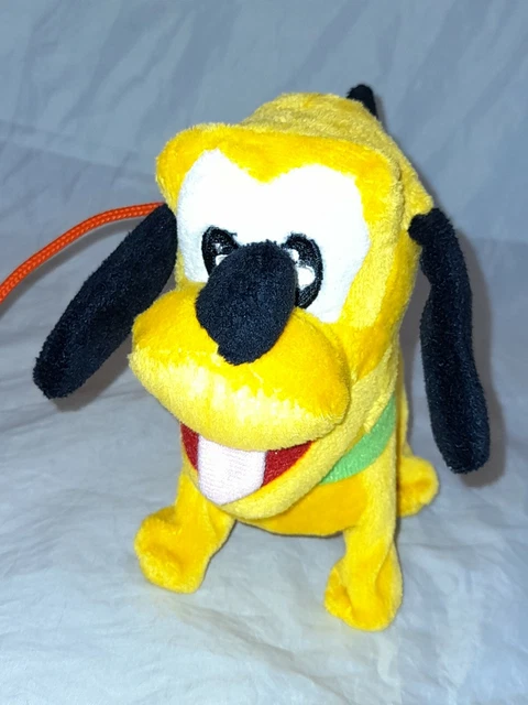 RARE DISNEYLAND PARIS Pluto Barking Walking Soft Toy Dog Plush Gift T12 ...