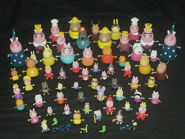 PEPPA PIG FIGURES. Mummy Cat Pony Richard Rabbit Friends Sets Official ...