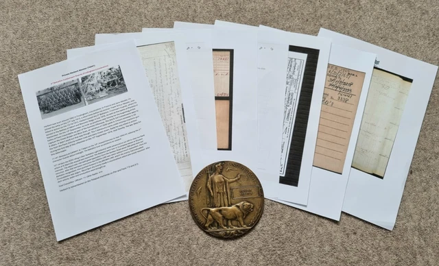 WW1 BRITISH ARMY Death Plaque Herbert Akester Coldstream Guards ...