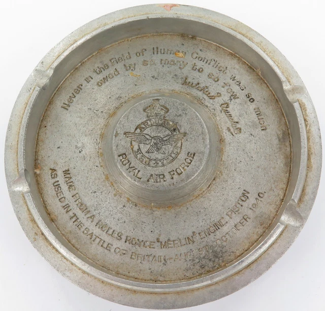 .RAF ENGLISH ASHTRAY Made From A Rolls Royce “Merlin” Spitfire Engine ...