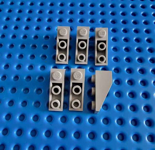 LEGO ATTACHMENT ROOFSTONE Negative 6pcs Old Light Grey 1x3 Slope Brick ...