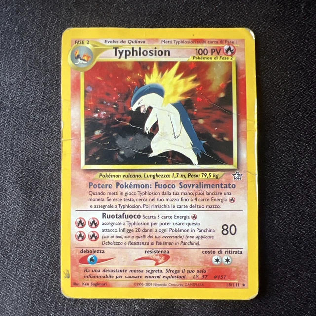 POKEMON CARD TYPHLOSION Holo 18/111 ITA Neo Genesis EUR 6,00 - PicClick IT