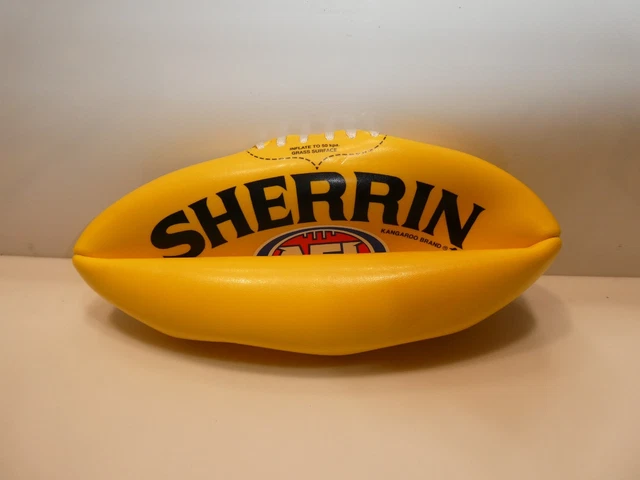 SHERRIN AFL REPLICA PVC Football, Yellow, Size 5 $9.99 - PicClick AU