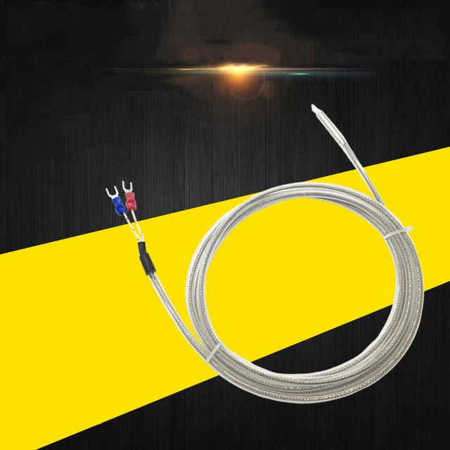 PTFE THERMOCOUPLE WIRE K Type PT100 Waterproof Corrosion Resista 1-5M 3 ...