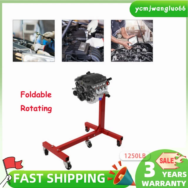 ROTATING ENGINE STAND 1250lbs Capacity Big Hoists Steel For Auto Repair ...