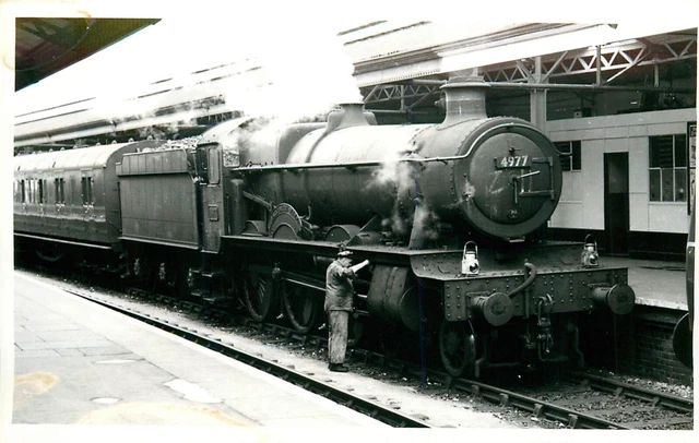 PHOTOGRAPH GWR 4977 Watcombe Hall Steam Locomotive Swindon Works 6x4 £ ...