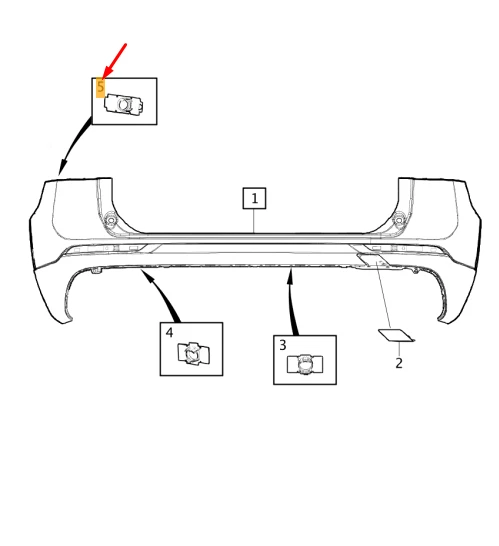 VOLVO XC60 MK2 Rear Bumper Left Park Sensor Retainer 39795988 NEW ...