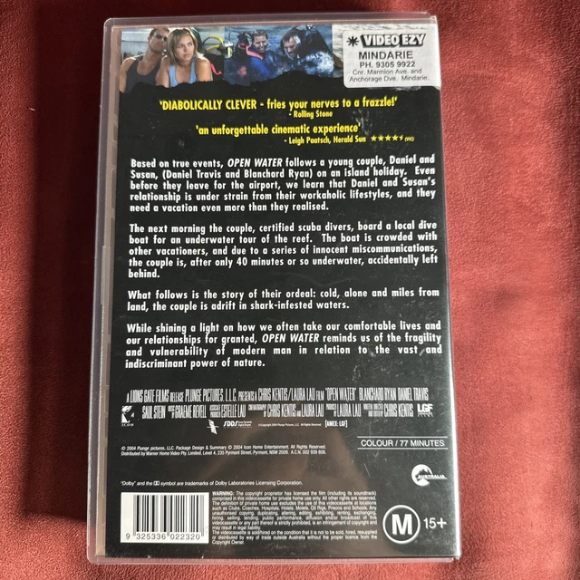 OPEN WATER (BIG Box, X Rental, VHS, 2004) - Free Shipping! $19.99 ...