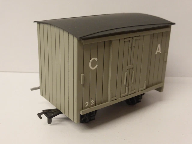 O-16.5 7MM NARROW Gauge Handbuilt Box Van wth 2 Sliding Doors #22 Grey ...