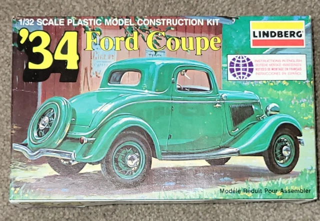 VINTAGE '34 FORD Coupe Car Lindberg Model Kit #2119 1/32 Scale $22.99 ...