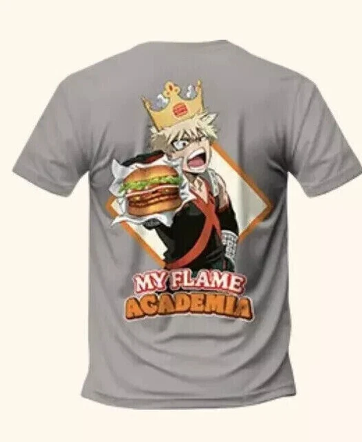T-SHIRT MY HERO Academia X Burger King DEKU Taille M Collector Nouveau ...