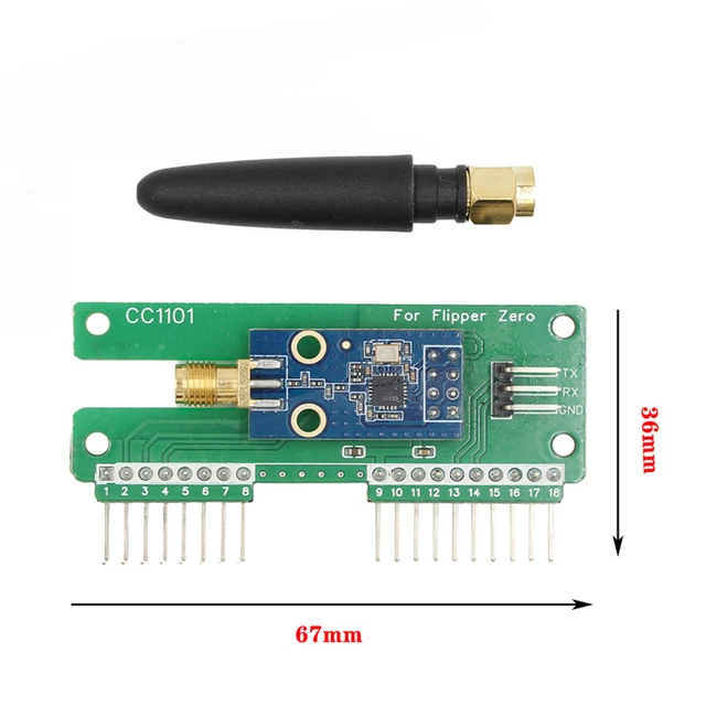433MHZ FOR FLIPPER CC1101 SubGhz External SubGhz Module Frequency ...