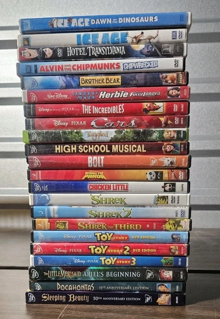 LOT OF 22 Disney / Kids Dvds Toy Story Mermaid Pocahontas Sleeping ...