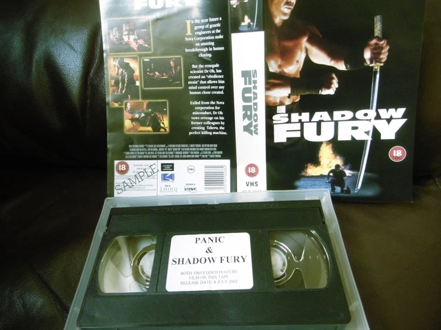 RARE UK DOUBLE VHS Timecode Pre-Cert Japanese Martial Arts SHADOW FURY/ PANIC EUR 5,73 - PicClick FR