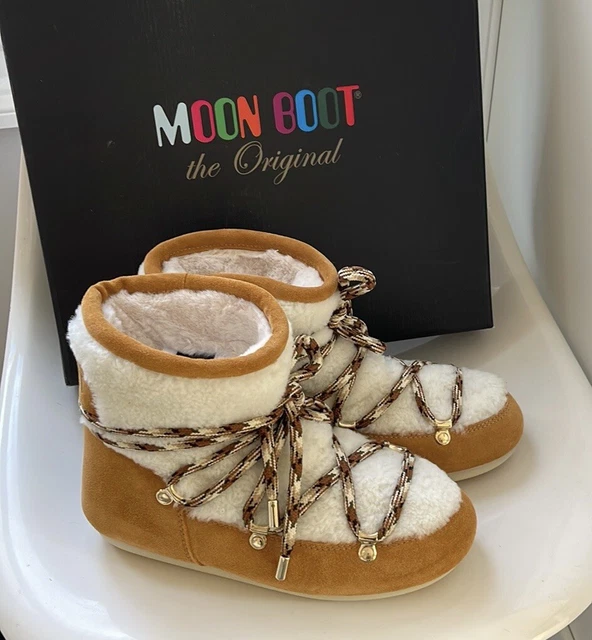 NIB MOON BOOT THE ORIGINAL DARK SIDE LOW SHEARLING. Sz 9 EUR 280,79 ...