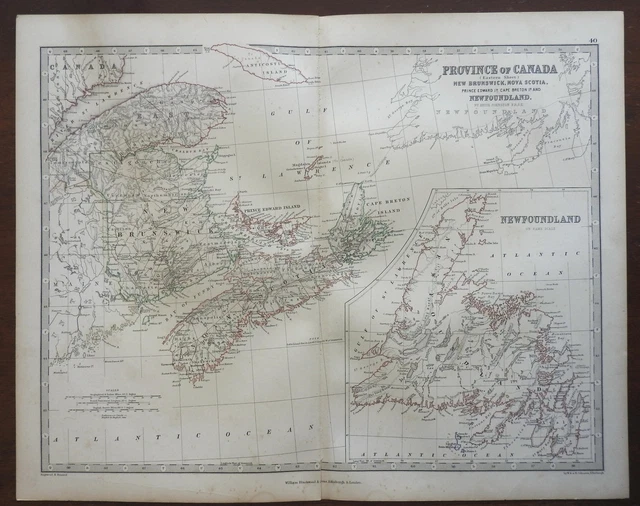 MARITIME PROVINCES EASTERN Canada New Brunswick Nova Scotia 1868 ...
