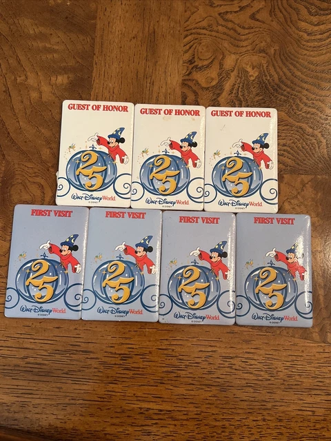 RARE 25TH ANNIVERSARY Walt Disney World First Visit Sticker Guest Of ...