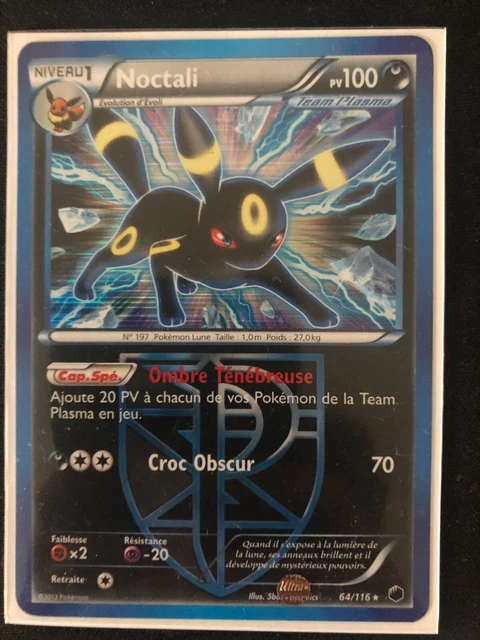 CARTE POKEMON NOCTALI Holo - N&B Glaciation Plasma 64/116 - 2013 - EUR ...