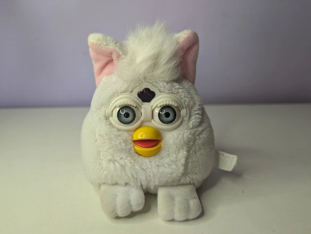 VINTAGE FURBY BUDDIES 1999 Snowball Plush Soft Toy 4.5" Posable Ears By ...