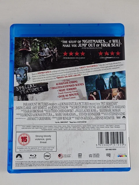 PET SEMATARY BLU-RAY Region B - VGC - Mint Disc £5.95 - PicClick UK
