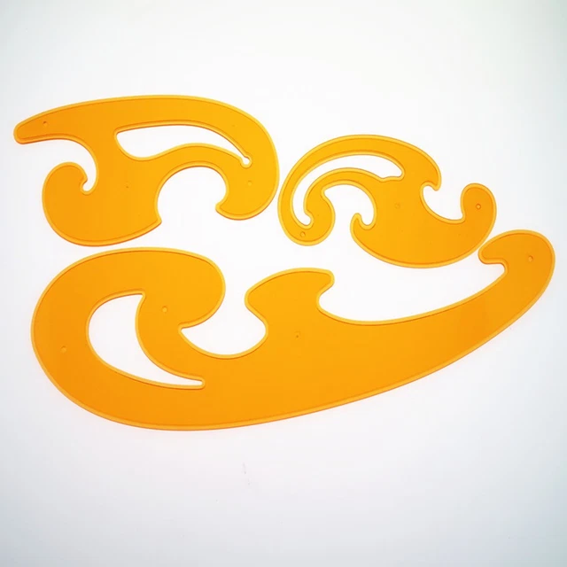 3 PCS FRENCH Curve and Template Ruler for Fashion Sewing Design ...