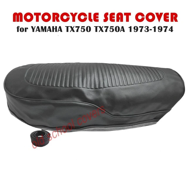 MOTO SIÈGE HOUSSE Pour Yamaha TX750A TX750 1973-1974 Inclus Bracelet ...