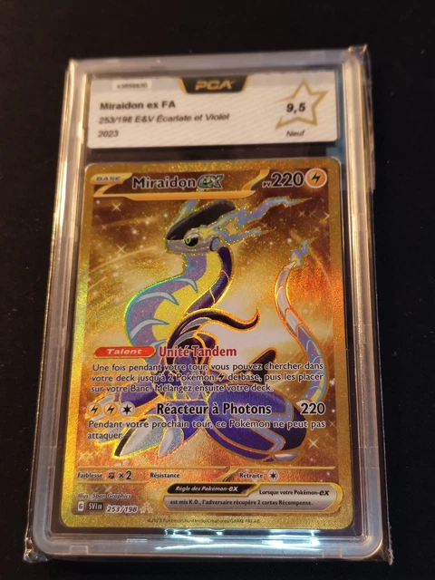 CARTE POKÉMON MIRAIDON EX 253/198 GOLD EV1 Ecarlate & Violet PCA 9,5 ...