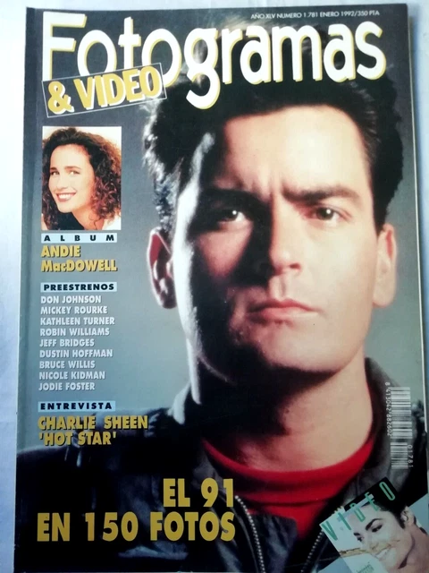 FRAMES & VIDEO No. 1781 January 1992 Charlie Sheen-Edie MacDowell ...