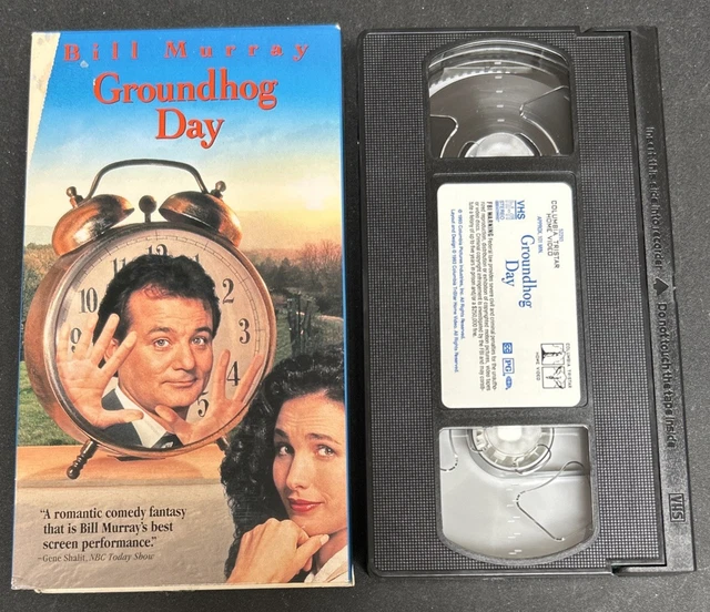 GROUNDHOG DAY VHS Romantic Comedy Bill Murray Andie MacDowell Columbia ...