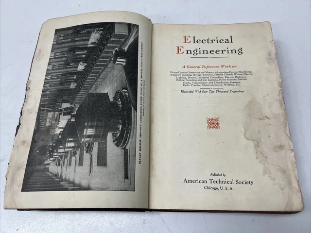 VINTAGE BOOK ELECTRICAL Engineering 1927 Usa Electricity Mancave Tool ...