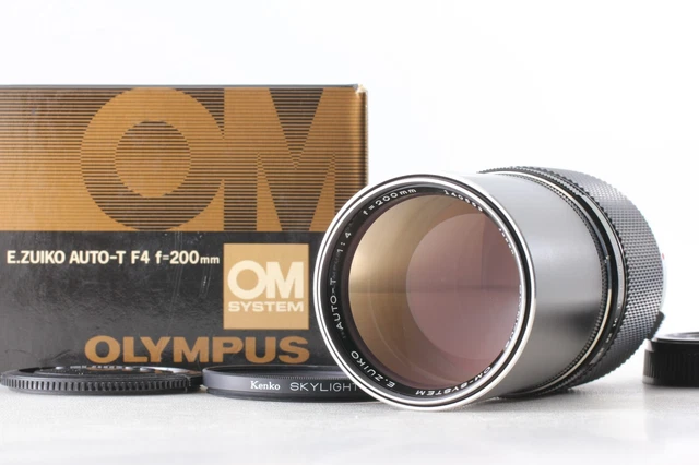 [RARE MINT IN BOX] Olympus OM-System E.Zuiko MC Auto-T 200mm f4 MF Lens ...
