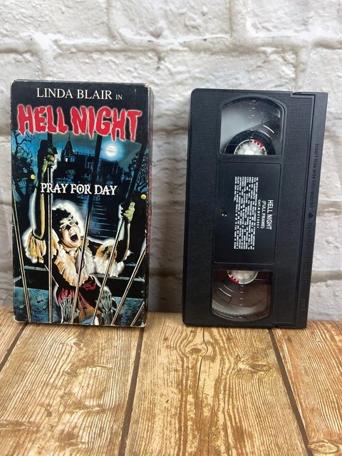 HELL NIGHT VHS 1981 Horror Slasher Movie Vincent Van Patten Linda Blair ...