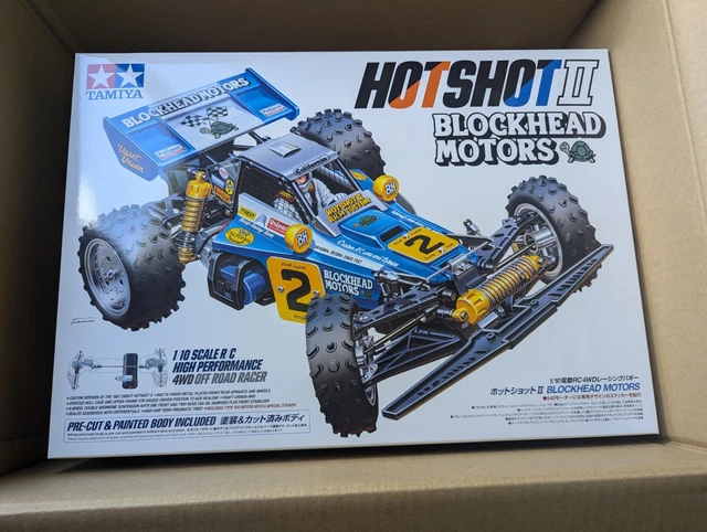 TAMIYA HOTSHOT II Blockhead Motors 4WD RC 1:10 Assembly Car Kit + HOP UPS £185.00 - PicClick UK