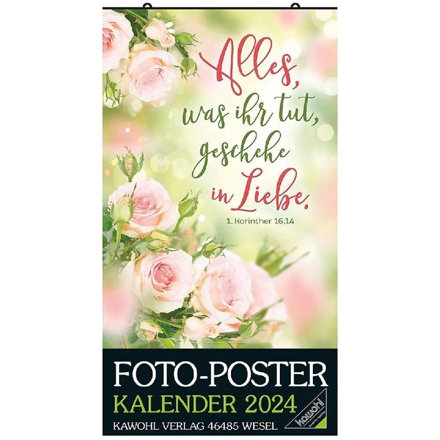 FOTO-POSTER-KALENDER 2024 WAND-KALENDER zum Aufhängen - gerollt ...