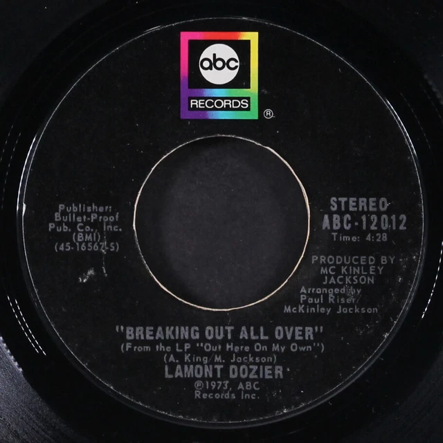 LAMONT DOZIER : fish ain't bitin' / breaking out all over ABC 7" Single ...