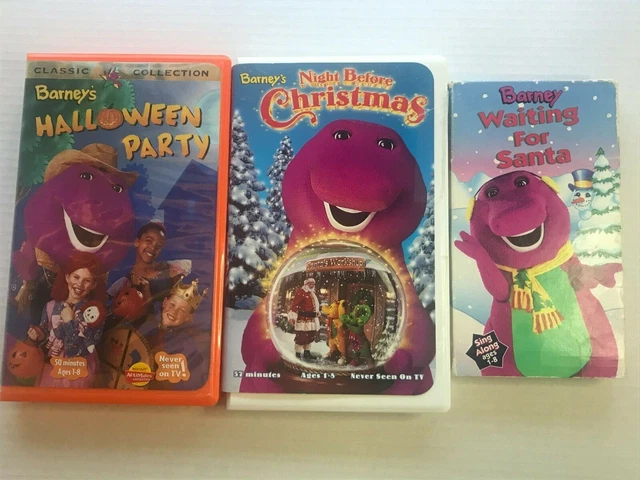 BARNEY VHS Tapes: Halloween Party, Night Before Christmas, Waiting for ...