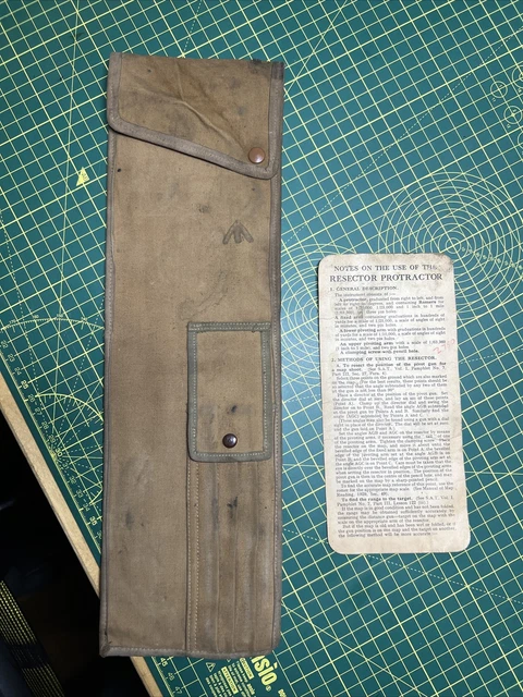 WW2 VICKERS MACHINE gun Resector Protractor Case And Instructions very ...