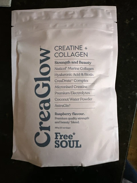 FS FREE SOUL CreaGlow Raspberry Flavored Creatine Collagen Powder 360g ...