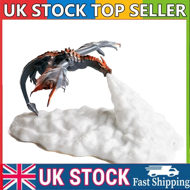 3D PRINTED LED Lamps USB Charge Fire/Ice Dragon Atmosphere Light ...