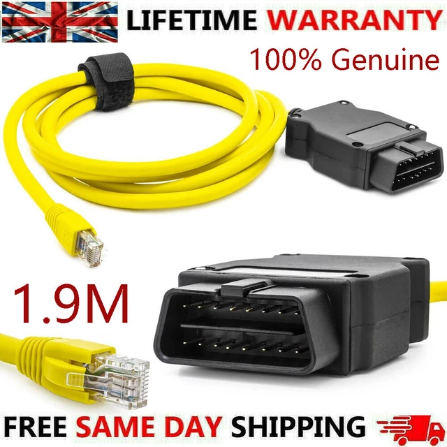 For Bmw Ethernet To Obd Enet Cable E Sys Icom Coding F G Series Best Seller 1 9m £11 59